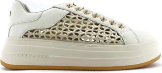 Apepazza Femme, Chaussures, Beige, Taille: 41 EU S6Lifty27/Kni Baskets en cuir et tissu