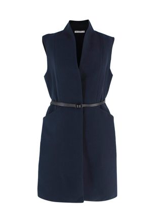 Dior Navy Sleeveless Longline Waistcoat Size XL