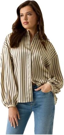 Guess Femme, Blouses et Chemises, Beige, Taille: 34 FR Marciano Printed Blouse