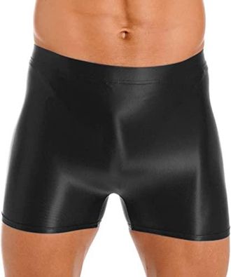 TiaoBug Short de Sport Homme Maille Berduma Shorts de Nuit Bain Fitness Musculation Transparent sous-vêtement Caleçon Bas de Pyjama M-XL Noir A L