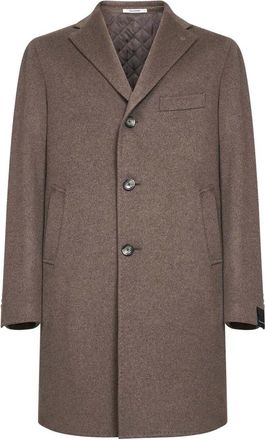 Tagliatore Homme, Manteaux, Brun, Taille: L Manteau crois&eacute; en cachemire