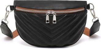 Miss Lulu Sac à bandoulière Femme, Noir et marron, One size