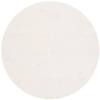 vidaXL Dessus de table Blanc &Oslash;90x2,5 cm Bois de pin massif