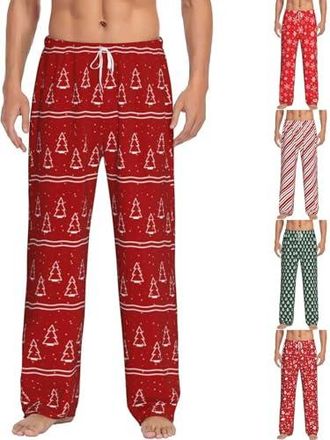 Generic Pantalon de pyjama long et amusant pour homme - En tissu éponge - Chaud - Pour lhiver - Pantalon de pyjama long en coton - Vêtement de nuit doux - Pan