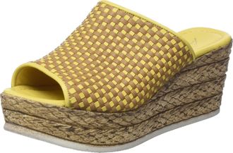 Andrea Conti Damen 1983607 Sandale, gelb/Brandy, 40 EU