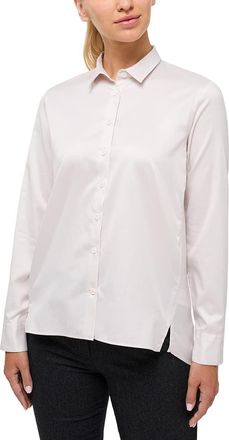 Eterna Loose Bluse Langarm Hemdenkragen Twill beige Gr&ouml;&szlig;e 48