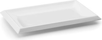 Lacor 63531 - Rechteckiges Tablett, klassisches Melamin, 26 x 16 x 2 cm, Wei&szlig;
