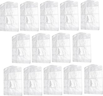Garneck 100 St&uuml;ck Transparente Wiederverwendbare Schutzbeutel f&uuml;r Kleidung Staubdichte Aufbewahrungsh&uuml;llen f&uuml;r Anz&uuml;ge und Garderobe Praktische Kleiders&auml;cke f&uuml;