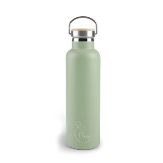Lacor Lacor - 62559 - Edelstahl-Flasche, Wasserflasche, doppelte Isolierwand, Holzverschluss mit Öse zum Aufhängen, BPA-frei, Fassungsvermögen: 0,75 l, Grün