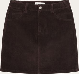 Knowledge Cotton Apparel Damen vegan Rock Corduroy Schokoladentorte