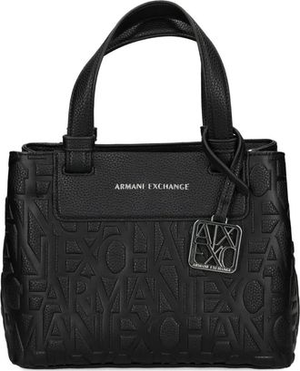 A|X Armani Exchange sac à main à breloque logo - Noir