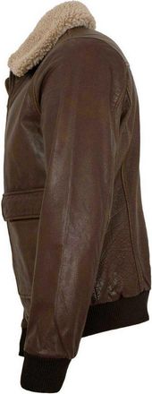 Jilani Lederjacke Bomber Jilani Collection - Herren Lederjacke Kalbleder braun antik