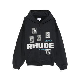 Rhude Zip-Through Sweatshirt - - Sweatshirts & Hoodies - Herren - Schwarzk - 2XL