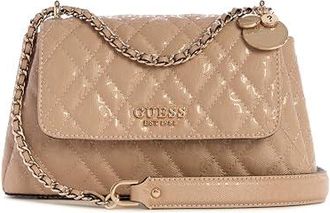 Guess sac &agrave; &eacute;paule bandouli&egrave;re Isemay Convertible Xbody Flap Bag Pale Mocha taupe