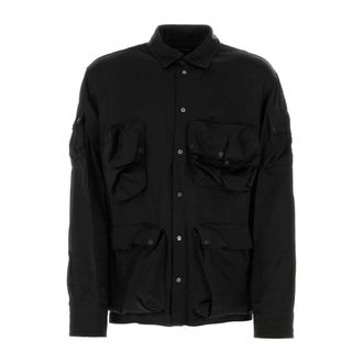 Botter Elegantes Schwarzes Satinshirt - - Shirts - Herren - Schwarzk - S