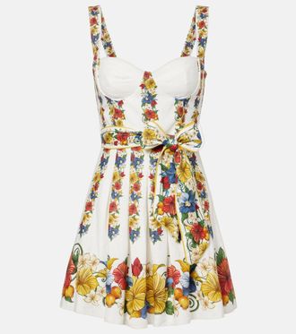 Farm Rio Robe en lin m&eacute;lang&eacute; &agrave; fleurs