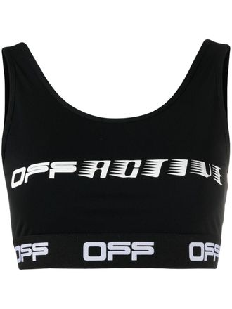 Off-white brassi&egrave;re de sport &agrave; logo imprim&eacute; - Noir