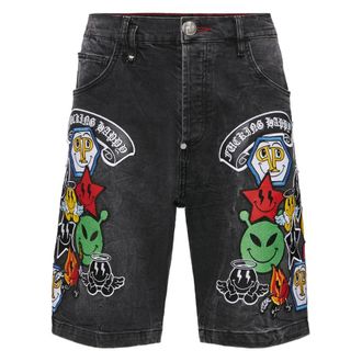 Philipp Plein Homme, Shorts, Gris, Taille: W33 Fermentera Shorts Smile