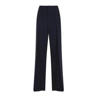 Ralph Lauren Femme, Pantalons, Bleu, Taille: 38 FR Jody Pleated Pants