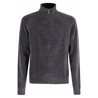 Roberto Ricci Design Velvet Full Zip Knit - - Sweatshirts & Hoodies - Herren - Grau - 3XL