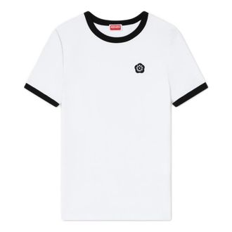 Kenzo Boke Flower 2.0 Geripptes Fitted T-Shirt - - Tops - Damen - Wei&szlig; - S