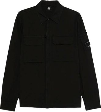 C.P. Company C.p. Company, Homme, Vestes, Noir, Taille: 3XL Veste-chemise &agrave; poches plaqu&eacute;es