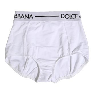 Dolce & Gabbana Dolce & Gabbana Wei&szlig; Logo Bund Coulotte Slip Unterw&auml;sche - - Underwear - Damen - Wei&szlig; - S