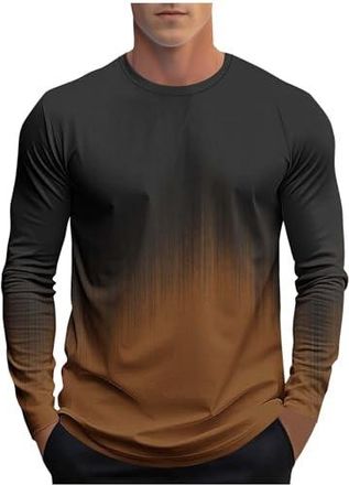 Generic Sweat-shirt de bodybuilding coupe ajustée pour homme à manches longues pour entraînement de gym, séchage rapide, vêtements de sport en plein air, bleu
