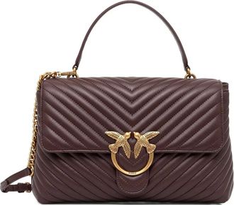 Pinko sac à bandoulière Love Lady Puff matelassé - Marron