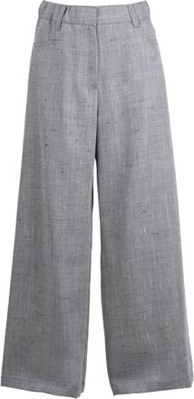 Alysi Femme, Pantalons, Gris, Taille: 34 FR Wide Pantalons