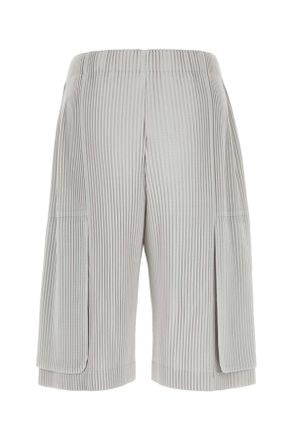 Homme Pliss&eacute; Issey Miyake Colors Bermuda Shorts - Gray