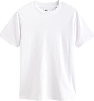 Next Homme T-Shirt près du Corps Ras du Cou Essential Blanc M