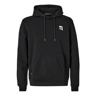 Karl Lagerfeld Logo-Patch Hoodie - - Sweatshirts & Hoodies - Herren - Schwarzk - M