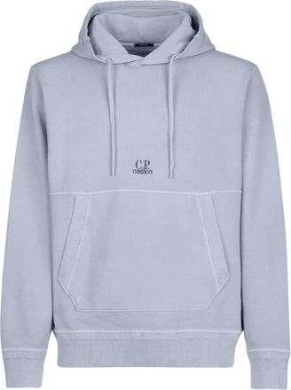 C.P. Company C.p. Company, Homme, Sweatshirts et sweats &agrave; capuche, Bleu, Taille: L Brushed Cotton Sweat &agrave; capuche