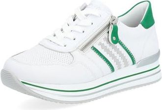 Remonte Baskets basses D1318 pour femme, semelle l&acirc;che, Blanc Combi 82, 38 EU