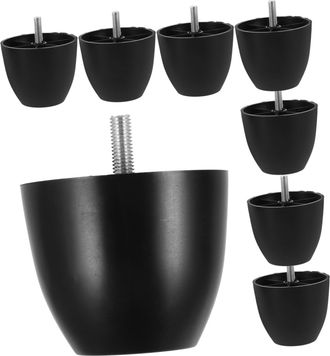DOITOOL 8 St&uuml;ck Teiliges M&ouml;belbeine Kunststoff Verstellbar Rund M&ouml;bel F&uuml;&szlig;e f&uuml;r Sofa Stuhl Schrank Langlebig Kratzfest Vielseitig Einsetzbar