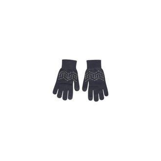 Pieces Graue Strickhandschuhe mit Strass f&uuml;r Frauen - - Accessories - Damen - Grau - ONE SIZE