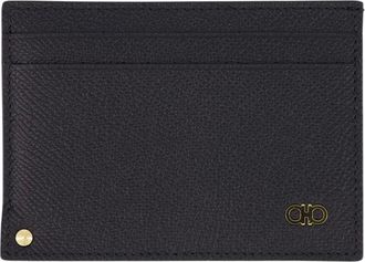 Ferragamo Homme, Accessoires, Noir, Taille: ONE Size Porte-cartes Gancini