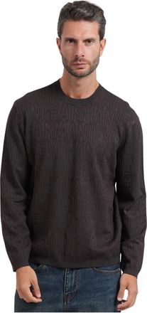 A|X Armani Exchange Pull en m&eacute;lange de viscose - Homme - Pulls - Gris - Taille: XL