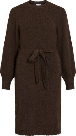 Vila mpe O-Neck L/S Knit Midi Dress-Noos