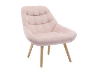 Vente-Unique Sessel - Samt - Rosa - LUOSTO