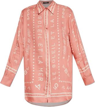 Balmain Femme, Blouses et Chemises, Rose, Taille: 40 FR Chemise Imprim&eacute;e