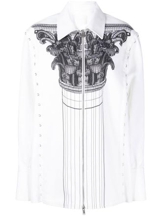 Dion Lee Hemdjacke mit Augen-Print - Weiß