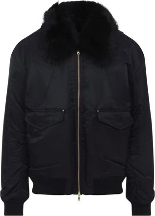 Moose Knuckles veste à col en fourrure artificielle - Noir