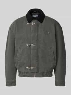Review Gewaschene Bomberjacke mit Metallverschl&uuml;ssen