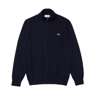Lacoste Pull &agrave; Col Montant et Demi-Fermeture &Eacute;clair - Homme - Pulls - Bleu - Taille: 2XL