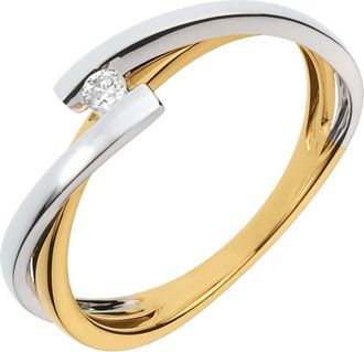 Edenly Solitärring Pluton - Gelbgold und Weissgold