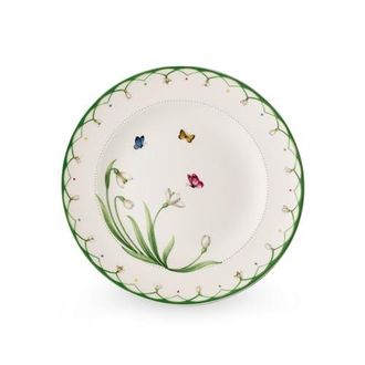 Villeroy & Boch Colourful Spring Frühstücksteller, Ostern Teller Bunt, Osterteller, Ostergeschirr Keramik, Geschirr Frühling, Blumenmuster, Schmetterlinge, Premium Po