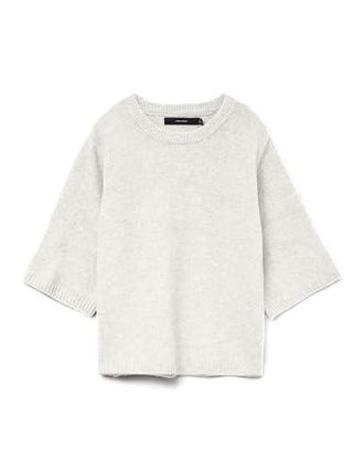 Vero Moda Vmboom Pull Oversize 2/4 O-NK GA Noos pour Femme, Bouleau, XL