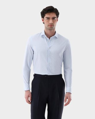 van Laack Gestreiftes Hemd mit 4-Wege Stretch Slim Fit